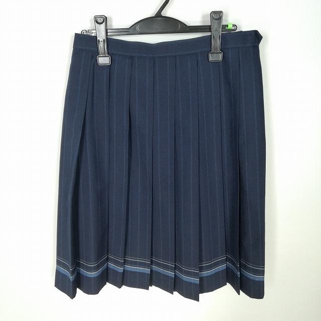 スクールスカート 大きいサイズ 冬物 w80-丈57 紺 中学 高校 プリーツ 学生服 制服 女子 中古 HK5237 : トップ学生服 ...