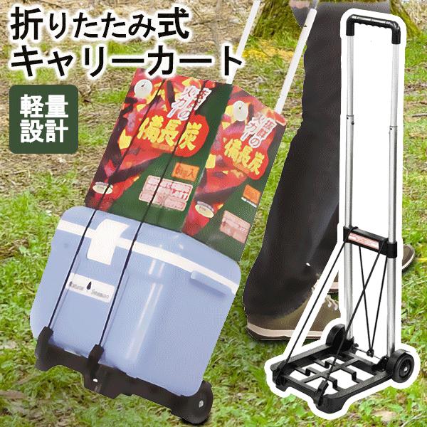 キャリーカート 折りたたみ 軽量 ショッピングカート 固定ロープ付き 2輪 軽い キャリー 買い物 旅行 引越し 釣り アウトドア 送料無料- 80N ハンドキャリー : TOP1!プライス ...