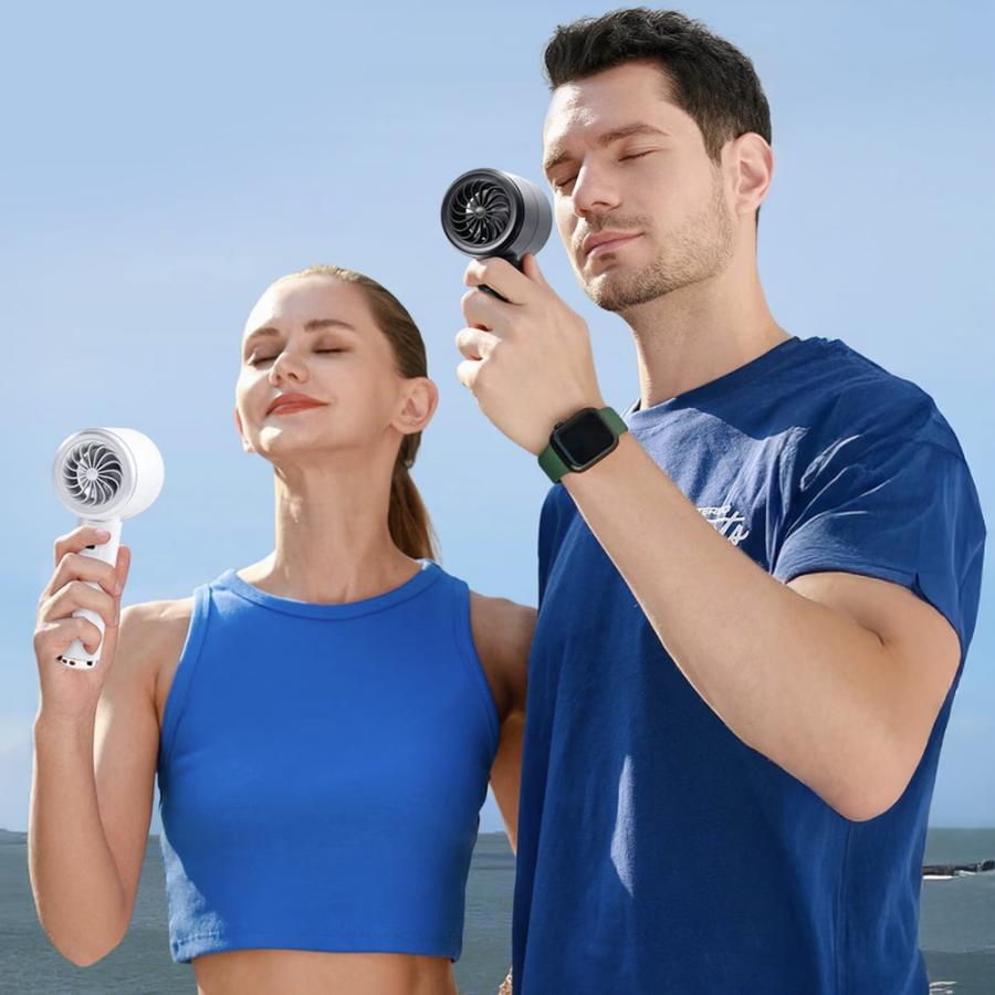 100速ギア ハンディファン 扇風機 最強 ターボファン 100段階風量 デジタル 充電式 液晶表示 携帯扇風機 静音 軽量 大風量 /60N 100速ギアIX : TOP1!プライス ...