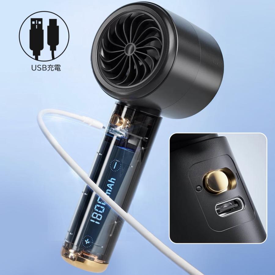 100速ギア ハンディファン 扇風機 最強 ターボファン 100段階風量 デジタル 充電式 液晶表示 携帯扇風機 静音 軽量 大風量 /60N 100速ギアIX : TOP1!プライス ...