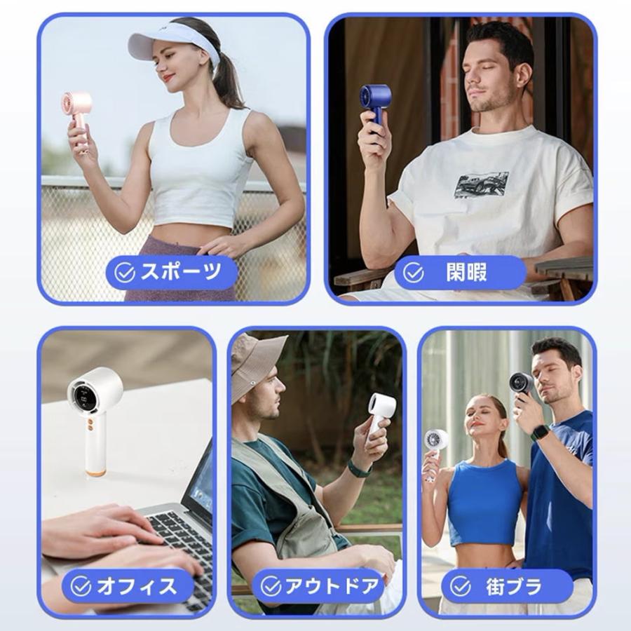 100速ギア ハンディファン 扇風機 最強 ターボファン 100段階風量 デジタル 充電式 液晶表示 携帯扇風機 静音 軽量 大風量 /60N 100速ギアIX : TOP1!プライス ...