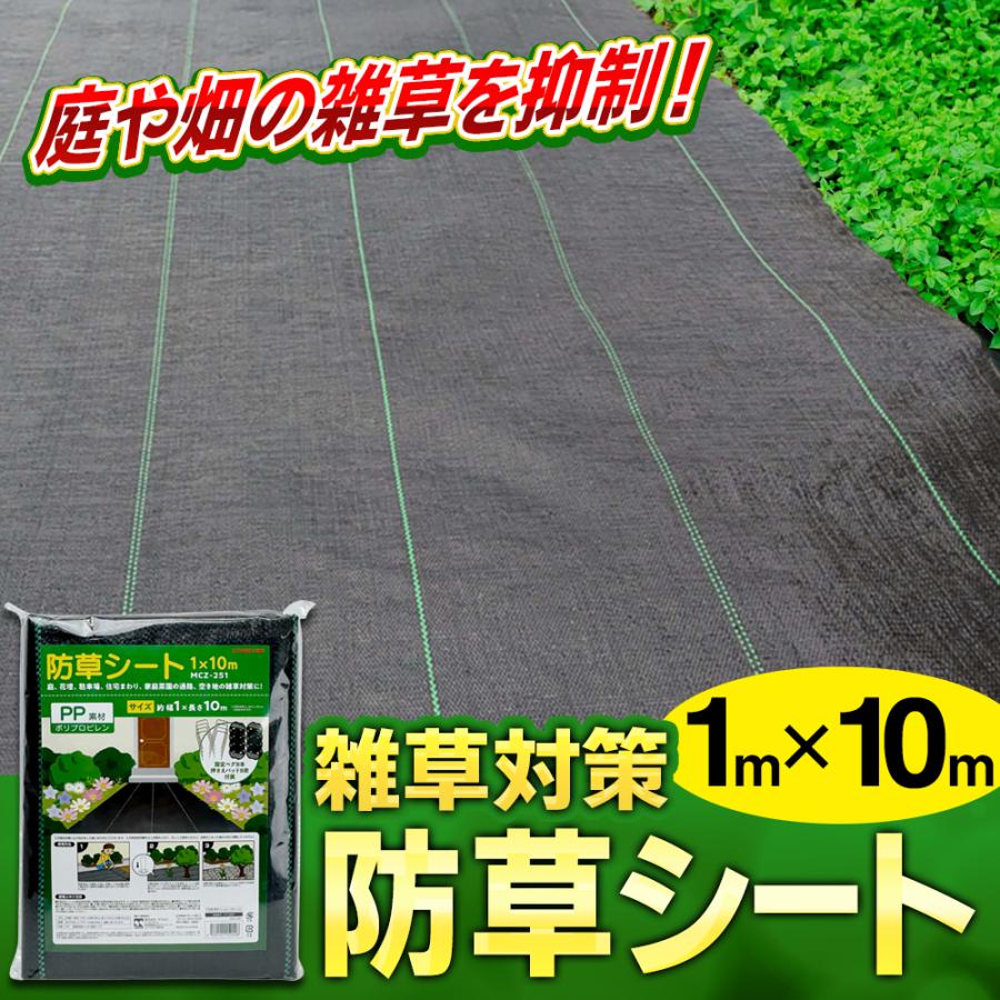 防草シート 除草シート 10m 固定ペグ8本 滑り止めシート 8枚 セット 農用シート 厚手 雑草対策 強力 芝生 草 砂利 人工芝 送料無料- 80N 10m防草シート : TOP1 ...