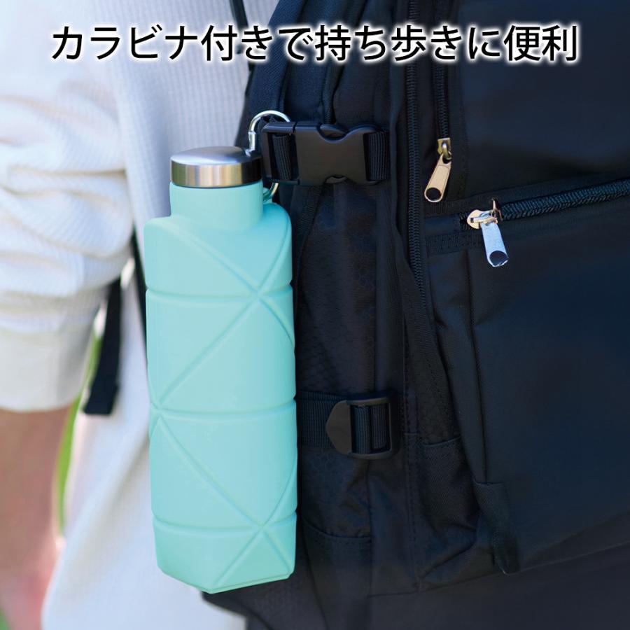 シリコンボトル 折りたためる 水筒 大容量 700ml 軽量 コンパクト 直飲み カラビナ付き 携帯 保冷剤 氷のう キャンプ /60N : TOP1!プライス - 通販 - Yahoo!ショッピング