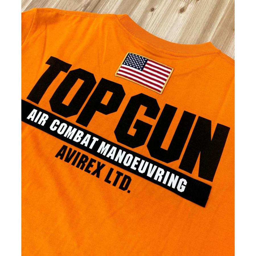 AVIREX アビレックス TOP GUN PATCH & PRINT T-SHIRT トップガン半袖Tシャツ トップス メンズブランド ...