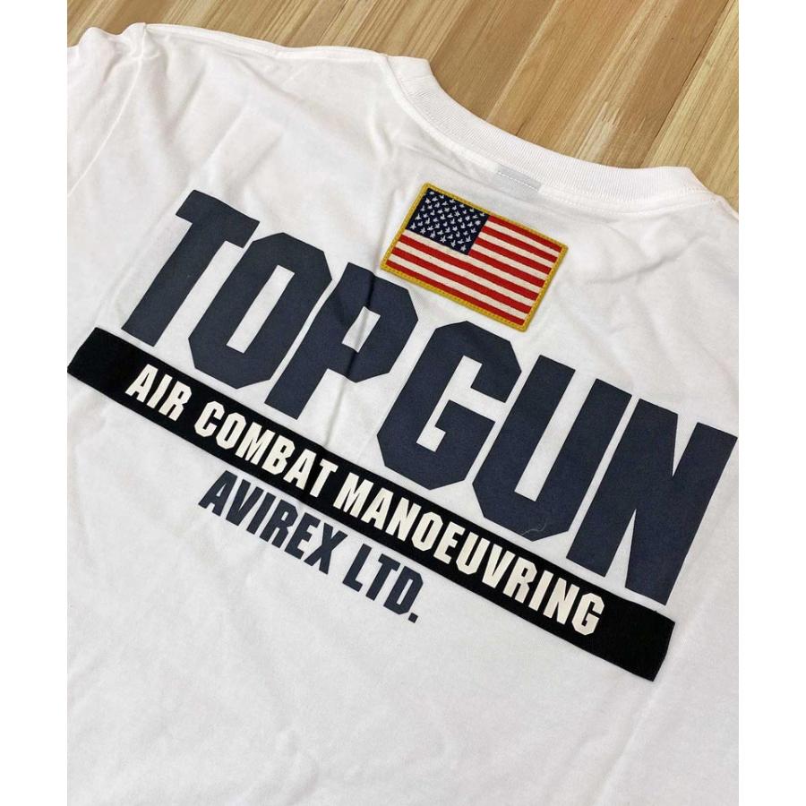 AVIREX アビレックス TOP GUN PATCH & PRINT T-SHIRT トップガン半袖Tシャツ トップス メンズブランド ...