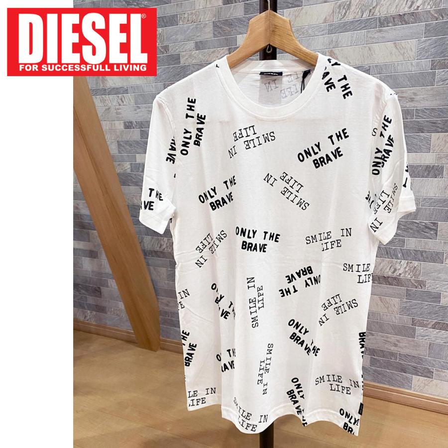 DIESEL ディーゼル 総柄ロゴプリント クルーネック 半袖Tシャツ「T-DIEGO-RC」メンズ ブランド : TopIsm-トップイズム ...