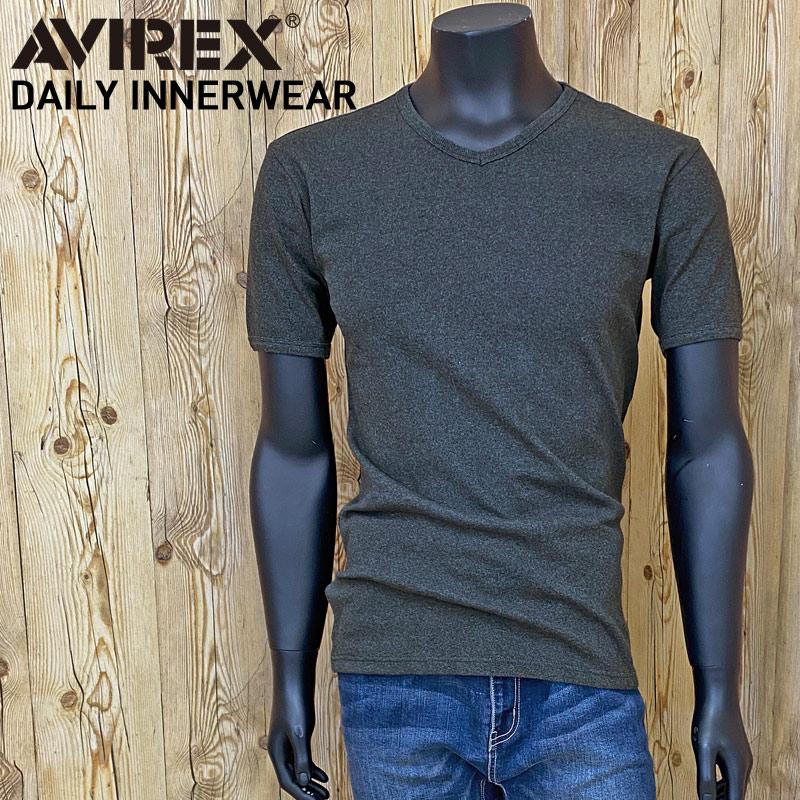 AVIREX アビレックス Tシャツ メンズ 半袖 テレコリブ VネックTシャツ 無地 デイリーインナー カットソー : TopIsm-トップイズム-メンズ通販 - 通販 - Yahoo!ショッピング