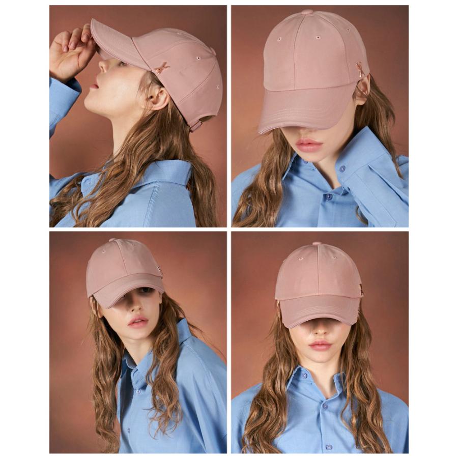 VARZAR（バザール） ローズゴールドスタッド オーバーフィットボールキャップ Rose gold stud over fit ball cap 帽子 深め 韓国 レディース 人気 ...