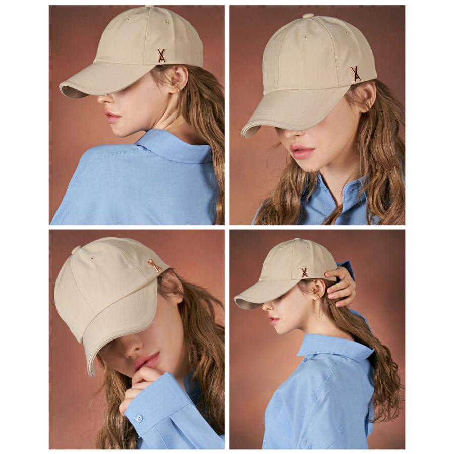 VARZAR バザール ローズゴールドスタッド オーバーフィットボールキャップ Rose gold stud over fit ball cap 帽子 深め 韓国 レディース 人気 プレゼント ...