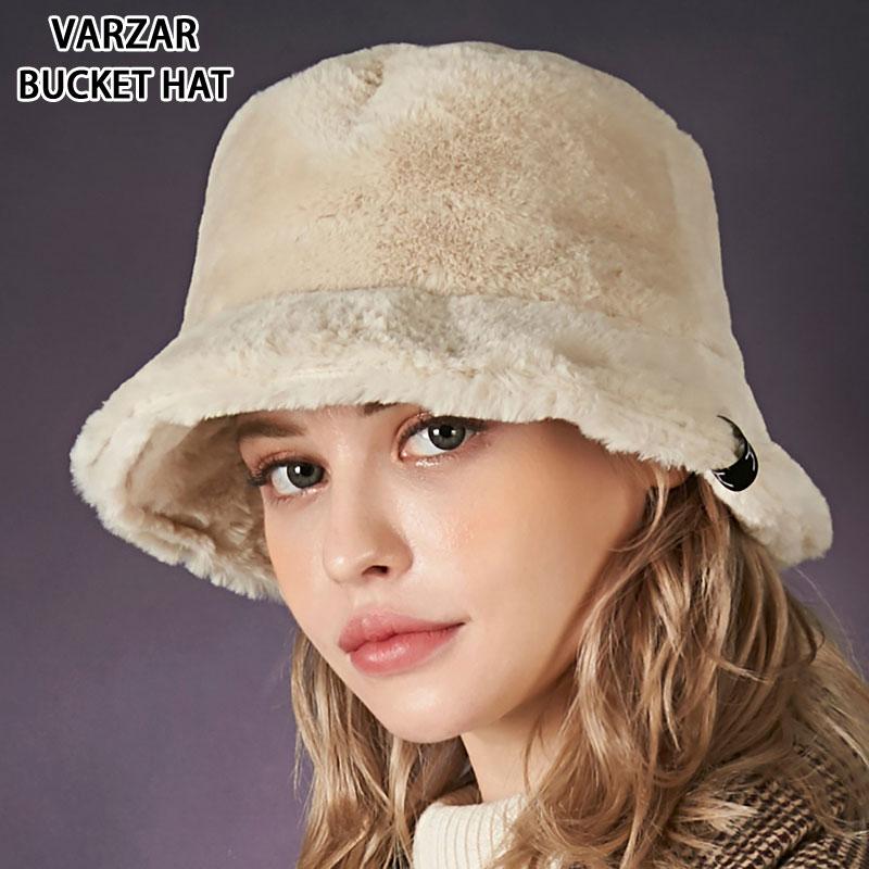 VARZAR バザール ファーロゴポイントバケットハット Fur logo point bucket hat 523 524 525 帽子 深め 韓国 レディース ユニセックス 人気 ...