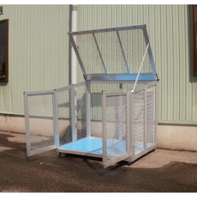 【車上渡し】カイスイマレン ジャンボアルミメッシュAT ゴミステーション 容量：910L/重量：45kg (完成品) AT910 |からすよけ カラス対策 ごみ枠 ごみ収集| : at910 ...