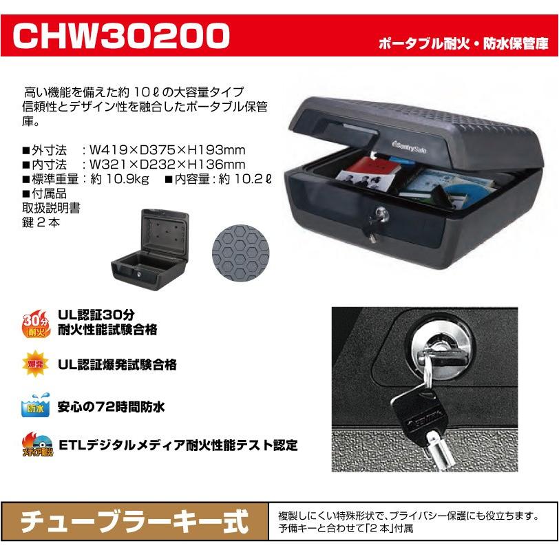 セントリー sentry CHW30200 ポータブル耐火・防水保管庫 チューブラーキー式 10.9kg :chw30200:オフィス店舗用品トップジャパン - 通販 - Yahoo!ショッピング
