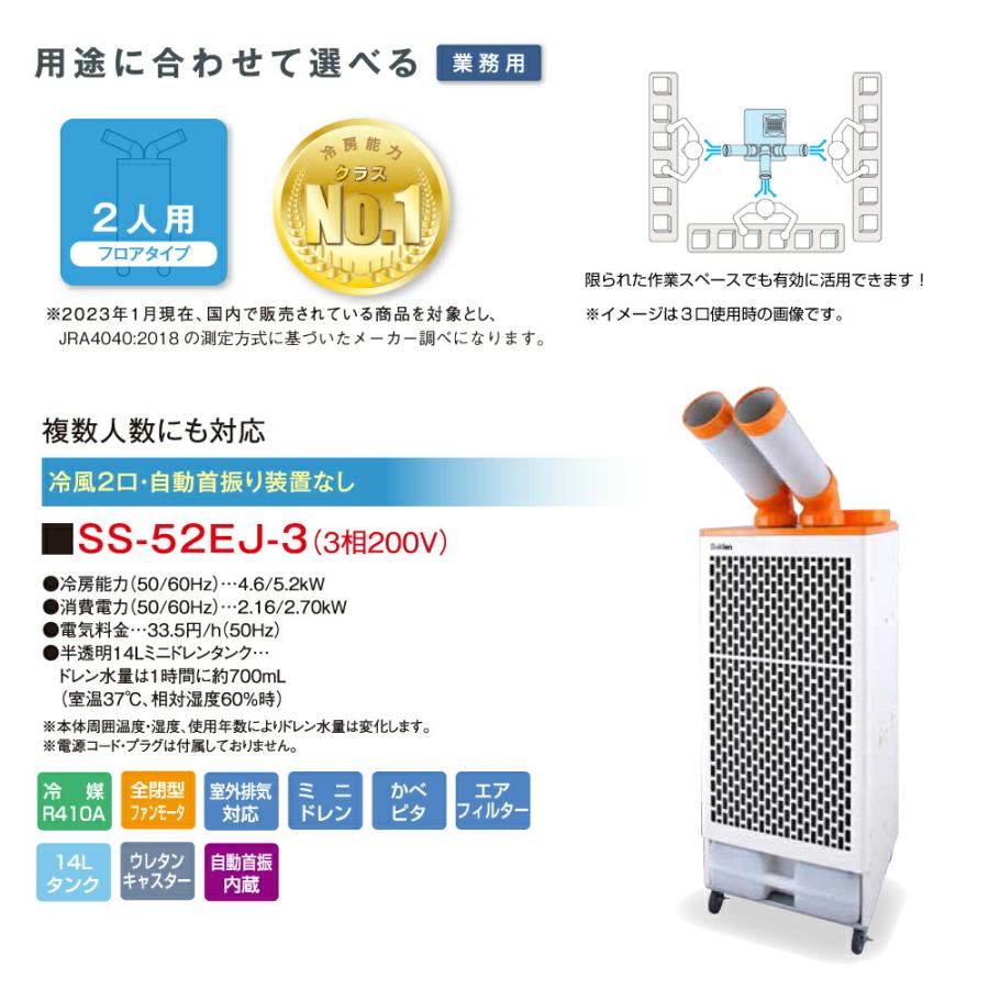 スイデン 予約受付(納期未定) 【車上渡し】スイデン SS-52EJ-3 スポットエアコン クールスイファン 三相200V : オフィス店舗用品トップジャパン - 通販 - Yahoo!ショッピング