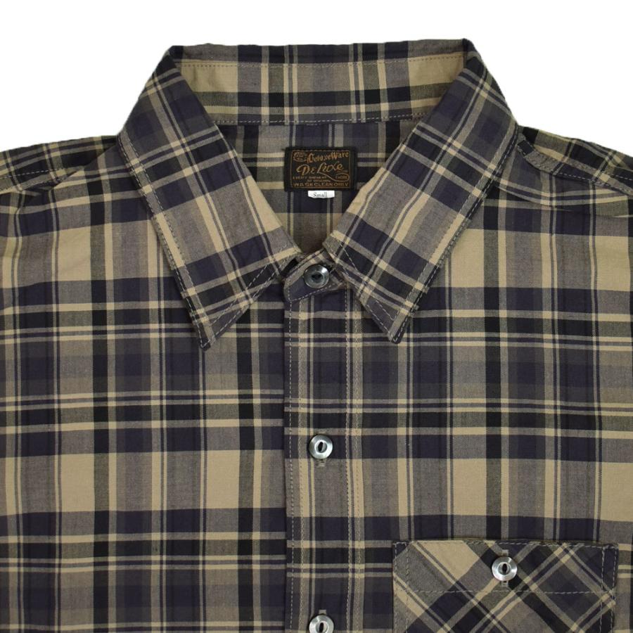 DELUXEWARE（デラックスウエア） シャツ CLASSIC CHECK 長袖チェックシャツ スルーサージシャツ LV-34 : トップ ...