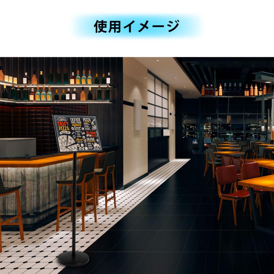 LEDライトパネルスタンド イージーライトパネルスタンド A4 ライトパネルスタンド LEDパネルスタンド ポールサイン 1本ポールタイプ 組み立て led-ps-a4 : トップ看板 ...