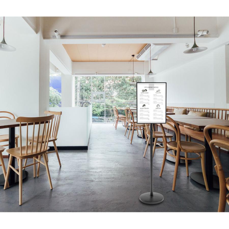 LEDライトパネルスタンド イージーライトパネルスタンド A4 ライトパネルスタンド LEDパネルスタンド ポールサイン 1本ポールタイプ 組み立て led-ps-a4 : トップ看板 ...