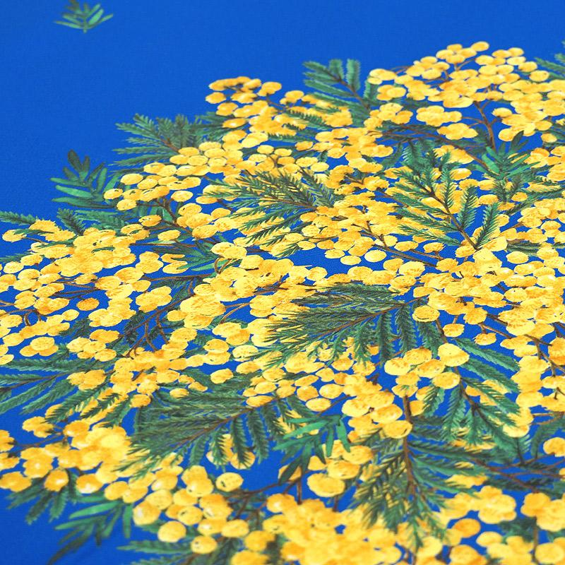 フランス製 コットン撥水テーブルクロス ミモザ/ブルー 円形180cmサイズ F180-MMS-BL : 輸入雑貨～カランフィル(旧店名 トプカプ) - 通販 - Yahoo!ショッピング