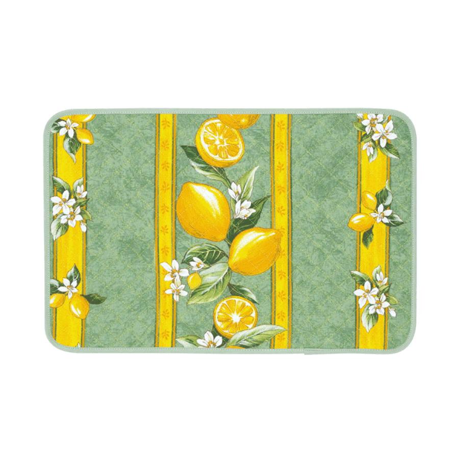 【メール便OK】フランス製キルティングランチョンマット（両面使用可） FLMK-CITRON-GR シトロン/グリーン : 輸入雑貨～カラン ...