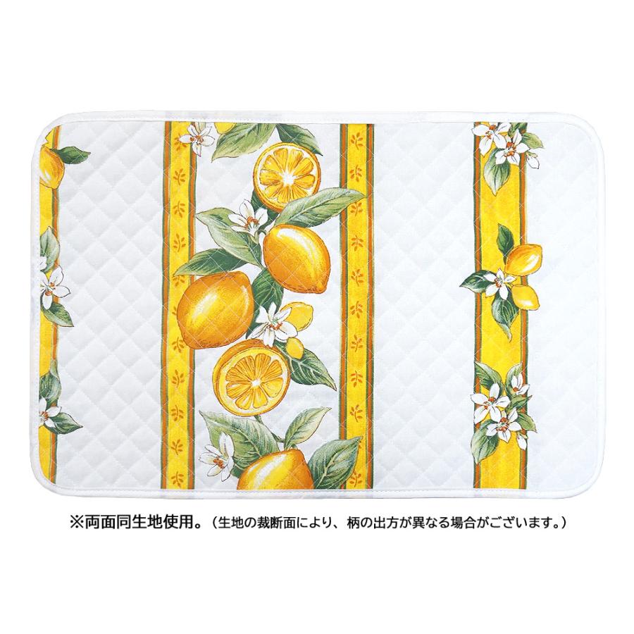 【メール便OK】フランス製キルティングランチョンマット（両面使用可） FLMK-CITRON-WT シトロン/ホワイト : 輸入雑貨～カラン ...
