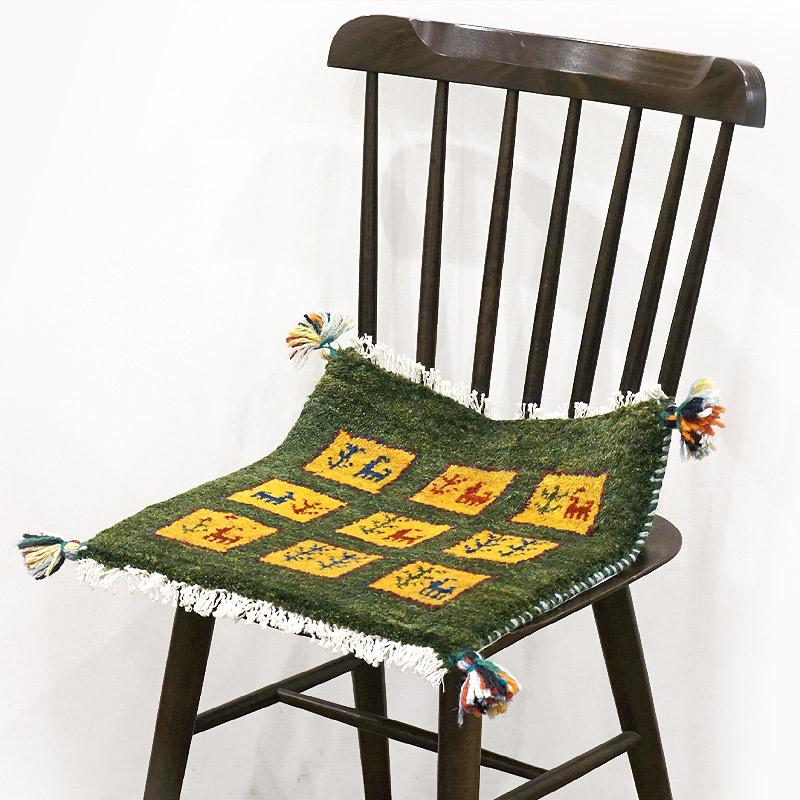 手織りギャッベ GB40-479 座布団サイズ 約41×38cm : 輸入雑貨～カランフィル(旧店名 トプカプ) - 通販 - Yahoo!ショッピング