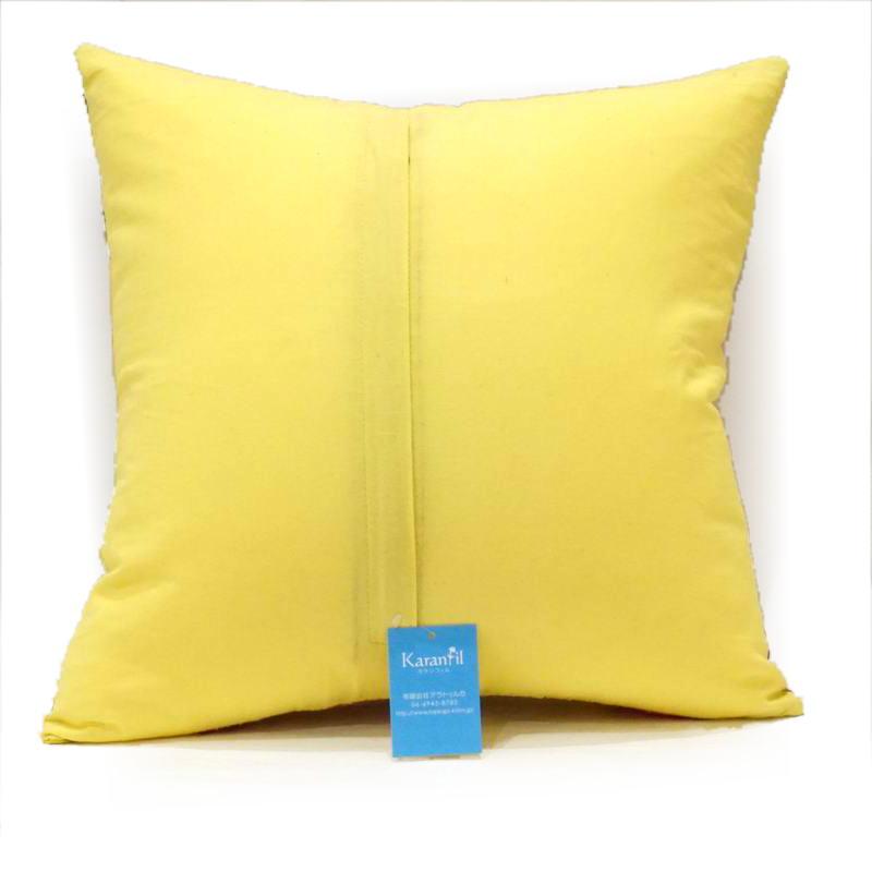 インド製「カンタキルト」クッションカバー トロピカル/イエロー KCC-FTYL : 輸入雑貨～カランフィル(旧店名 トプカプ) - 通販 - Yahoo!ショッピング