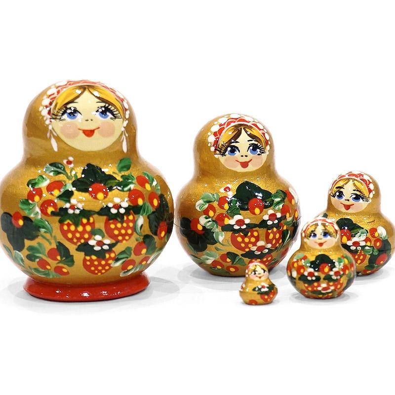 ロシア ガリーナ・チェーホワ作 ミニマトリョーシカ（5P） MAT-138 : mat-138 : 輸入雑貨～カランフィル(旧店名 トプカプ) - 通販 - Yahoo!ショッピング
