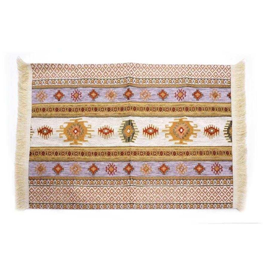 玄関マット トルコ製 シェニール織 MT-70-KLPP キリム柄/ラベンダー 75×50cm前後 : 輸入雑貨～カランフィル(旧店名 ...