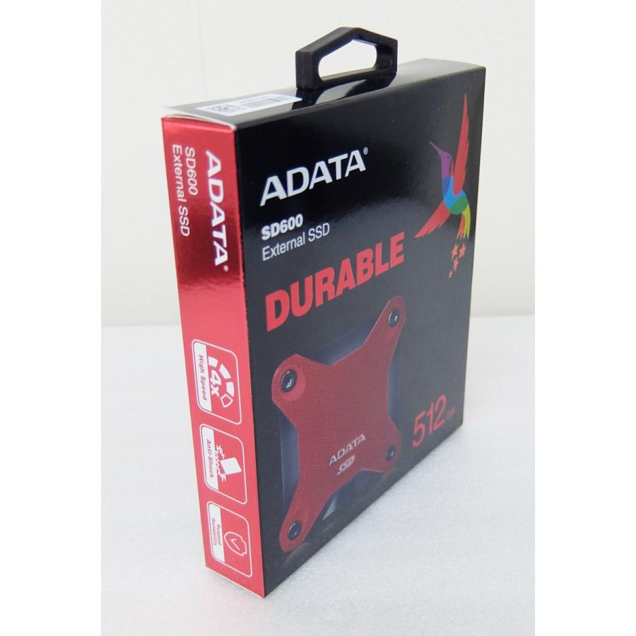 A-DATA ADATA Technology Durable SD600 ポータブルSSD 512GB レッド・ブラック ASD600-512GU31-CRD 新品 : トップワン ヤフー ...