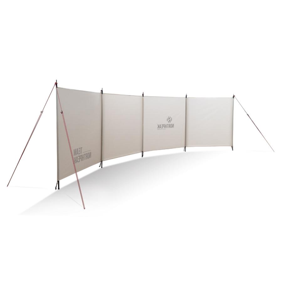 ノースピーク NOPK WIND BREAK SOY MILK 韓国ブランド ウインドスクリーン 陣幕 防風 コンパクト ホワイト メッシュ ...