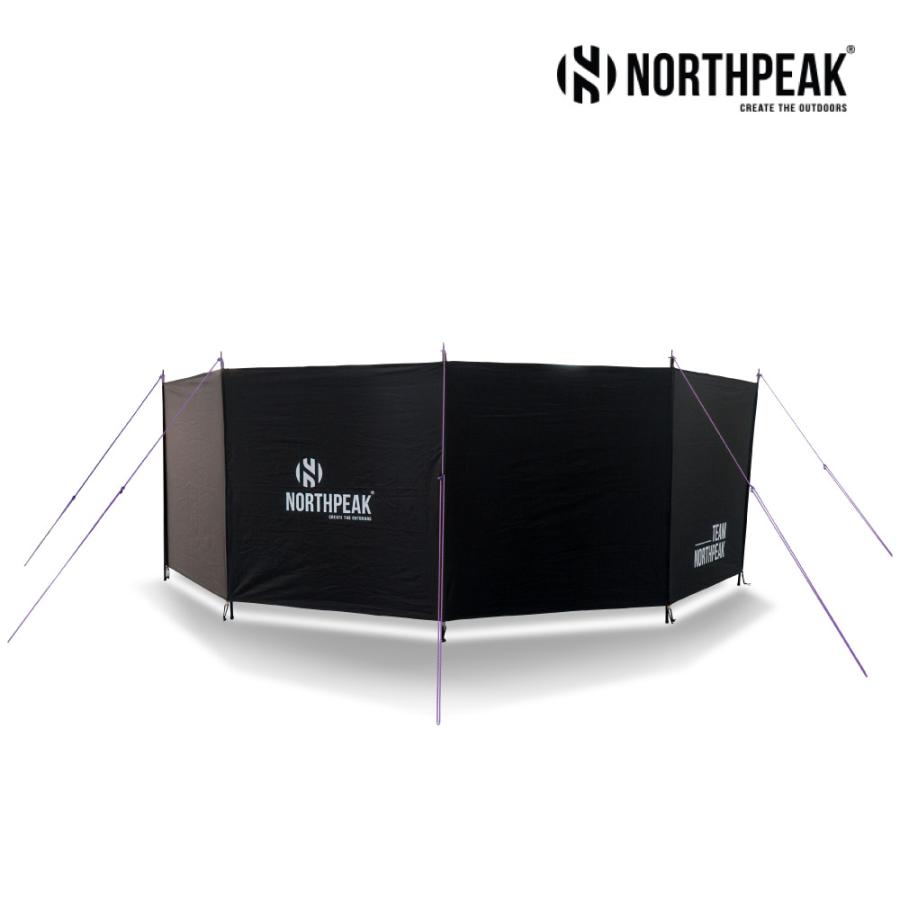 ノースピーク NOPK WIND BREAK BLACK 韓国ブランド ウインドスクリーン 陣幕 防風 コンパクト ブラック メッシュ UV ...
