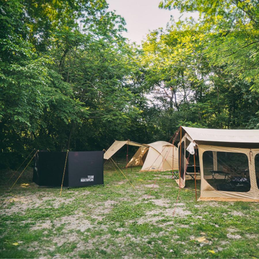 ノースピーク NOPK WIND BREAK BLACK 韓国ブランド ウインドスクリーン 陣幕 防風 コンパクト ブラック メッシュ UV ...