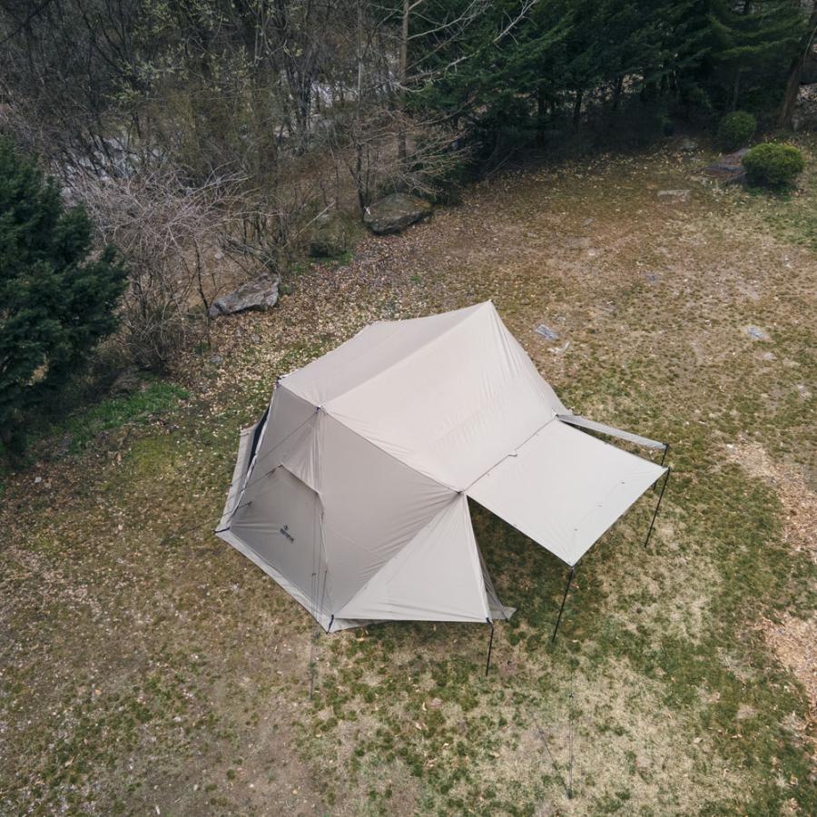 ノースピーク Northpeak OCTA SHELL OLIVE GRAY 韓国ブランド ファミリーテント シェルター テント 10人用 ...