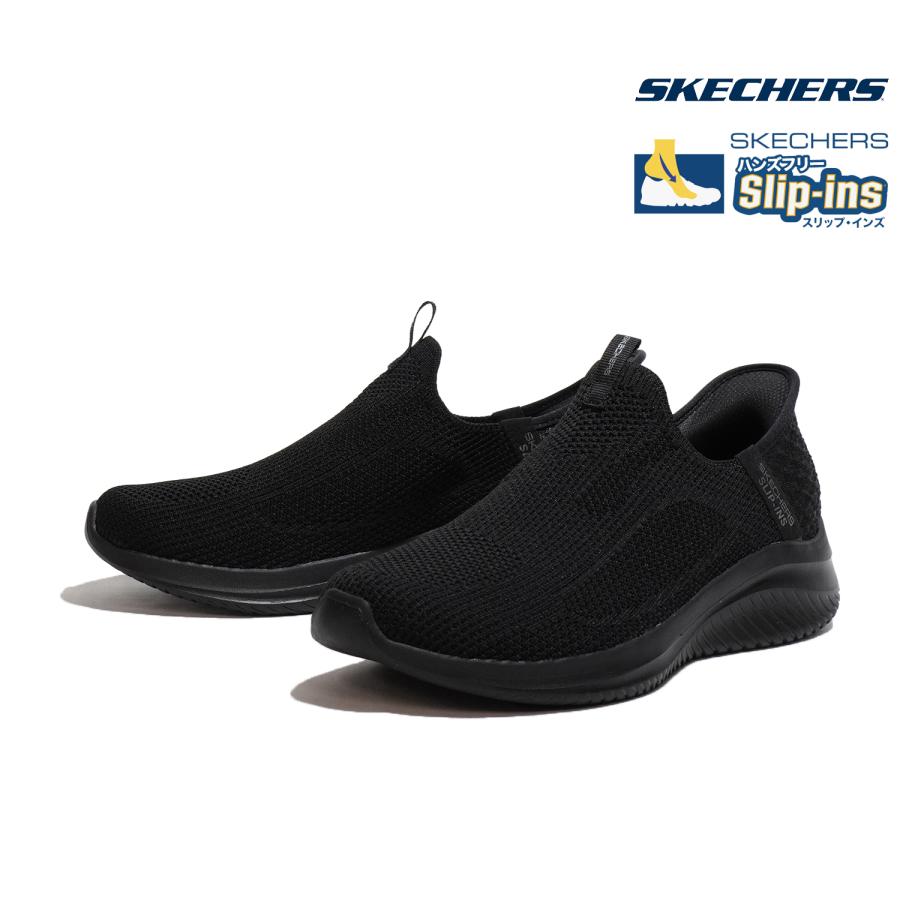 SKECHERS スケッチャーズ スリップインズ レディース スニーカー ハンズフリー 150450 BBK ULTRA FLEX 3.0 EASY WIN Slip-ins 25FW ...