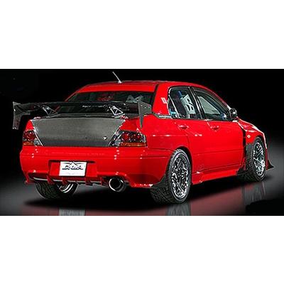 LANCER EVO7 Rear Bumper Spoiler （バンパーアウトレットダクト穴付） 塗装取付込 : エアロ.カスタムパーツの ...