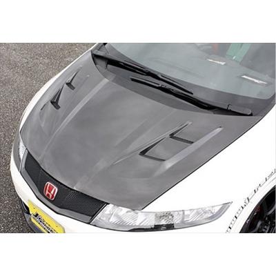 J'S RACING シビック TYPE-R ユーロ FN2 エアロボンネット Type-V カーボンFRP 塗装取付込 : エアロ.カスタム ...