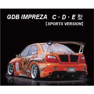 インプレッサ GDB C/D/E型 スポーツ(ワイド)バージョン リアバンパー :MSPZ000104-000-00:エアロ.カスタムパーツのTopTuner - 通販 - Yahoo!ショッピング