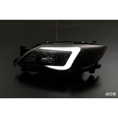 インプレッサ セダン GVB/GVF （除くWRX-STI）3Dライトバー プロジェクターLEDヘッドライト HID車用 インナーブラック : エアロ.カスタムパーツのTopTuner ...