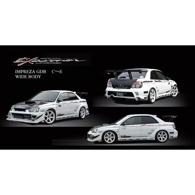 インプレッサ GDB アプライド：C/D/E ワイドボディ(ワイドボディ専用サイドスカ−ト) FRP製 : エアロ.カスタムパーツのTopTuner - 通販 - Yahoo!ショッピング