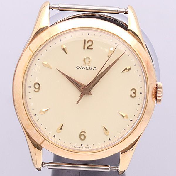 デッドストック級 稼働 良品 オメガ 手巻き CAL.283 ラウンド アイボリー文字盤 トップのみ メンズ腕時計 ...