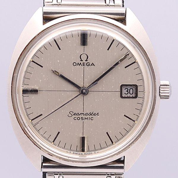 デッドストック級 オメガ 手巻き 136017 SP-TOOL107 シーマスター コスミック デイト シルバー文字盤 メンズ腕時計 ...