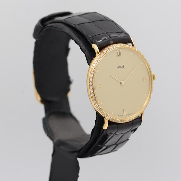 デッドストック級 箱付 稼働 美品 ピアジェ ラウンド 8067 18K/750/YG ダイヤベゼル QZ メンズ腕時計 OGH 15154ABC 0089910 2YBT ...