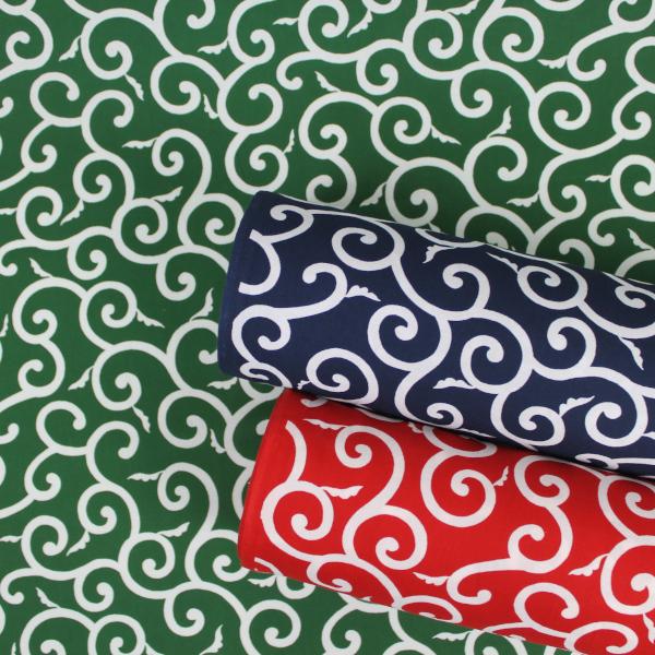 生地 布 定番 唐草文様 大きめ 和柄 綿100%シーチング 約108cm幅 手芸 ハンドメイド 手作り ゆうパケット2.5m対応 10cm ...