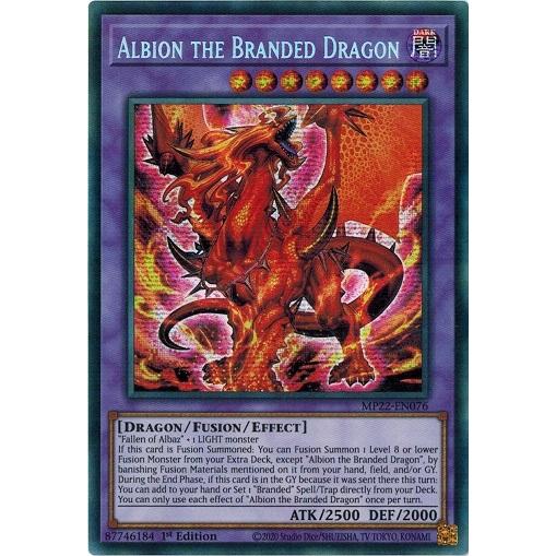 遊戯王 英語(EU版) MP22-EN076 烙印竜アルビオン/Albion the Branded Dragon (プリズマティック ...