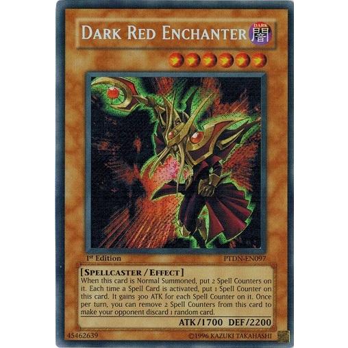 遊戯王 中古ランクB(良い) PTDN-EN097 闇紅の魔導師/Dark Red Enchanter (シークレットレア） 英語1st ...