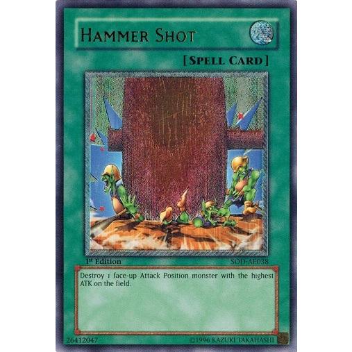 遊戯王 中古ランクB(良い) SOD-AE038 ハンマーシュート/Hammer Shot (アルティメットレア） アジア1st : sod-ae038rr-b : トレカ道 - 通販 ...