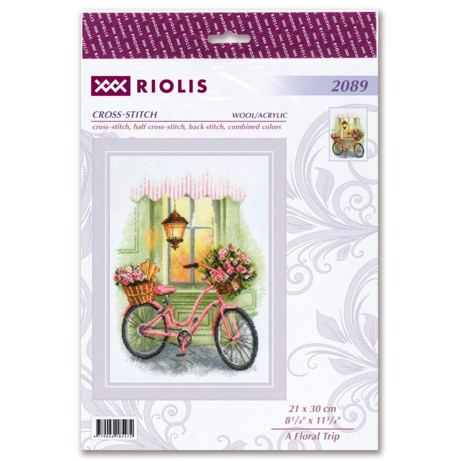 RIOLISクロスステッチ刺繍キット No.2089 "A Floral Trip" (花の旅 自転車) 【海外取り寄せ/納期30〜60日程度】 : HAND WORK とりい - 通販 ...