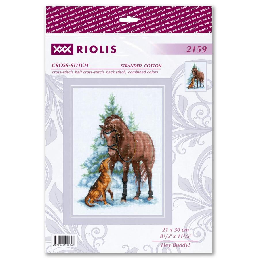 RIOLISクロスステッチ刺繍キット No.2159 "Hey Buddy!" (馬と犬) 【海外取り寄せ/納期30〜60日程度】 : HAND WORK とりい - 通販 - Yahoo ...