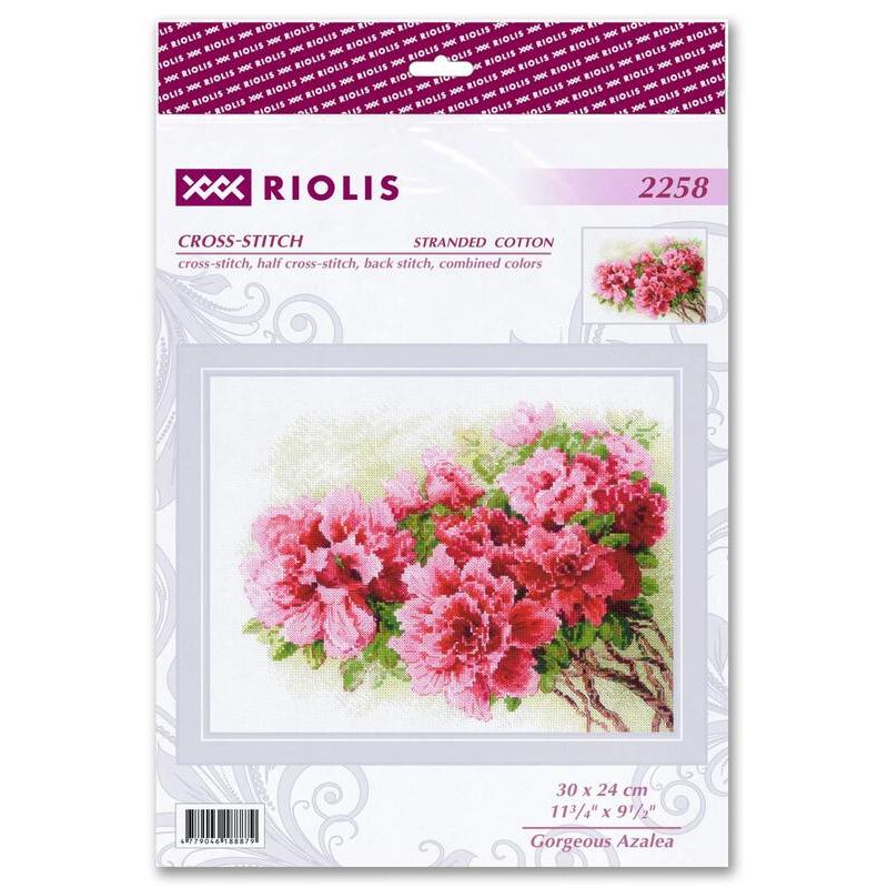RIOLISクロスステッチ刺繍キット No.2258 "Gorgeous Azalea" (ゴージャス アザレア) 【海外取り寄せ/納期30〜60日程度】 : HAND WORK とりい ...