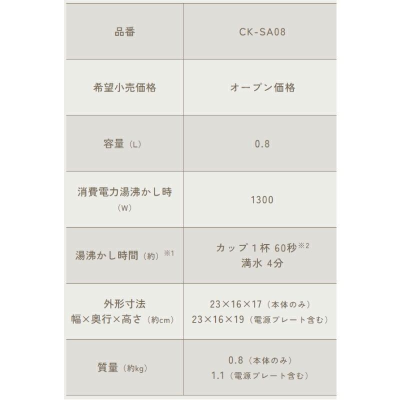 象印 電気ケトル・ポット 0.8L CK-SA08-TZ 電気ケトル チェスナットブラウン : 家電と住宅設備の取替ドットコム - 通販 - Yahoo!ショッピング
