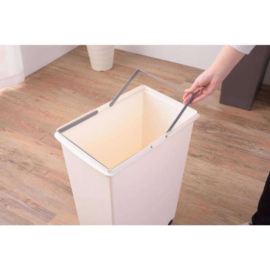 LFS-762 スライドペール30L ダストボックス キャスター付 ポリプロピレン 分別ゴミ箱 キッチン スライドロック式 ブラウン グリーン ホワイト 東屋 : 株式会社山崎屋 - 通販 ...